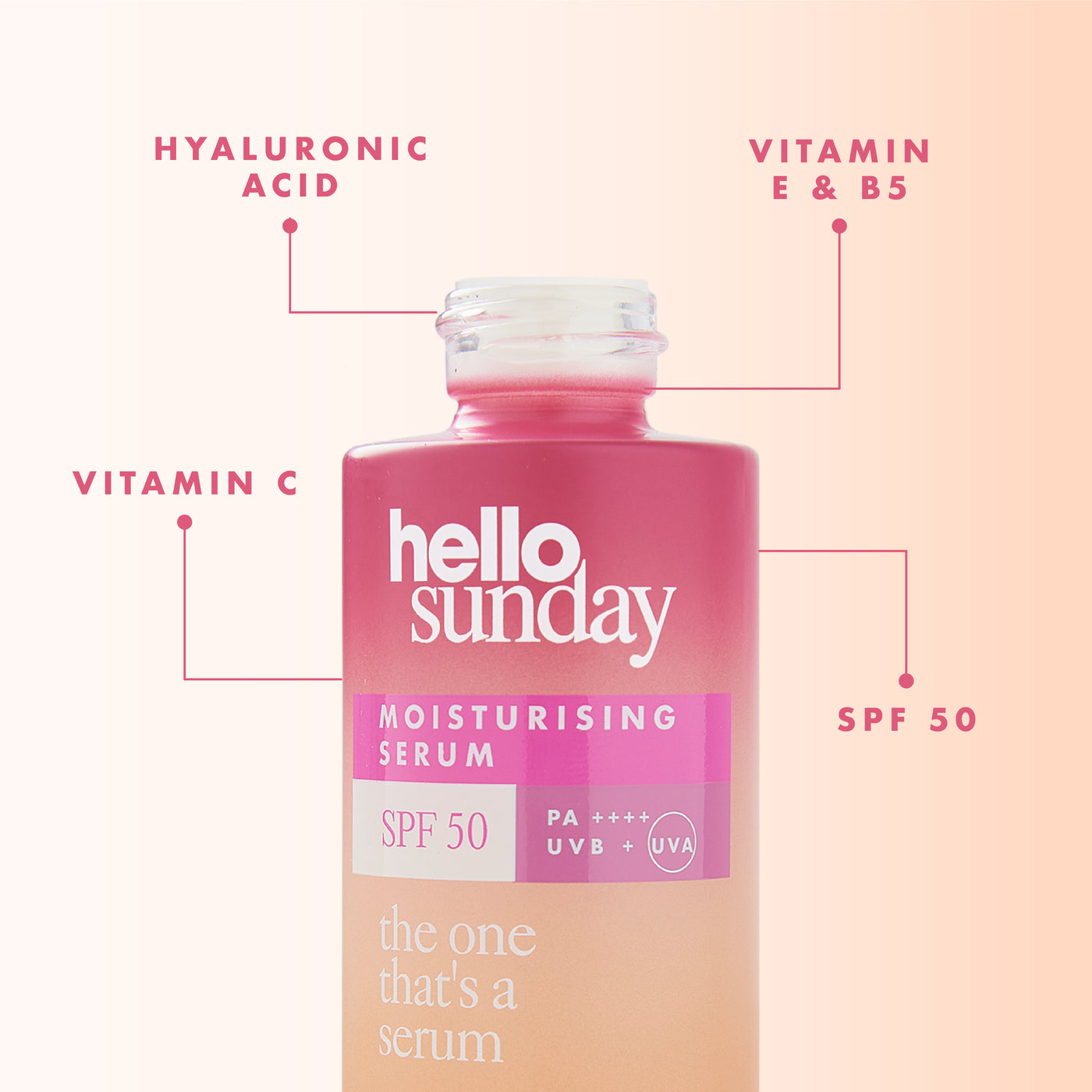 Hello Sunday SPF - The One That's A Serum - Award-Winning SPF Serum: SPF50